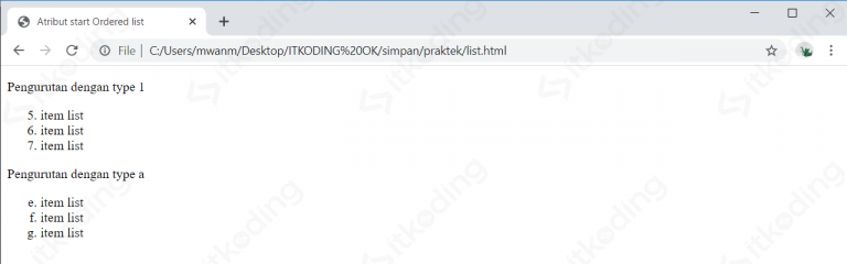 Cara Membuat List pada HTML : Fungsi Tag ol, ul, li