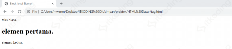 Tag, Atribut dan Elemen pada HTML (Kode HTML Lengkap)