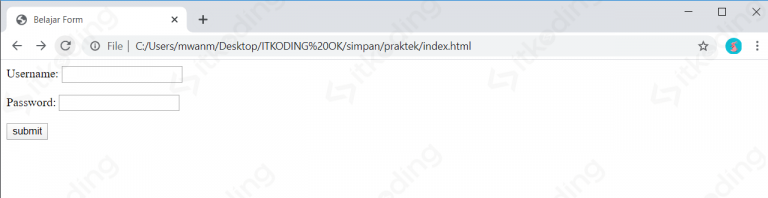 Cara Membuat Form di HTML : Fungsi Tag form, input