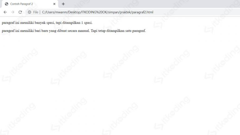 Cara Membuat Paragraf pada HTML : Fungsi Tag p
