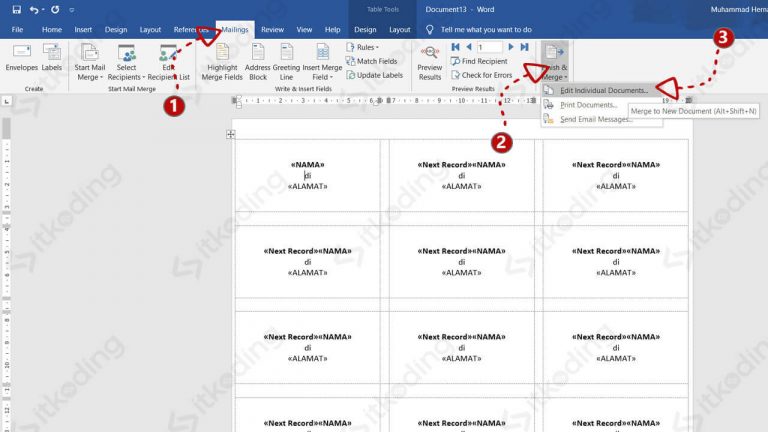 Cara Cepat Membuat dan Print Label Undangan di Word