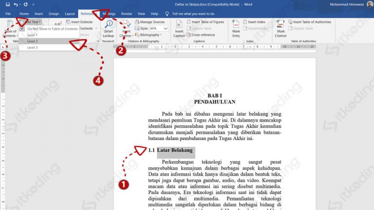 Cara Membuat Daftar Isi Otomatis di Word Cepat dan Rapi