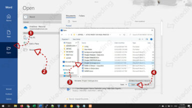 Cara Membuka File Dokumen MS Word (docx, doc dan dot)