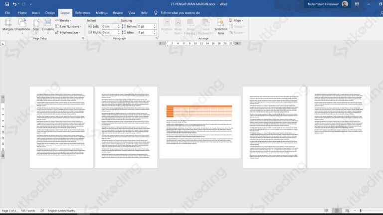 Membuat Halaman Landscape dan Portrait di Word (Orientasi Kertas)