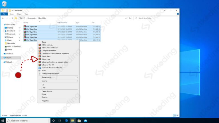 Cara Ekstrak File Part (part1, part2, dst) menjadi 1 Folder