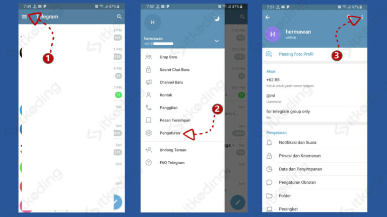 Mengganti Nama di Telegram dari HP Android dan iPhone
