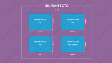 Ukuran Foto 3R dalam cm, mm, inci & pixel dan Cara Cetak
