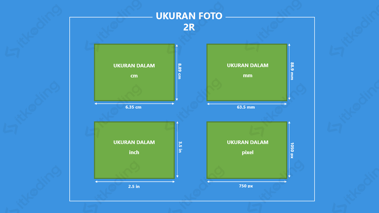 Ukuran Foto 2R Dalam Cm Mm Inci Pixel Sesuai Standar
