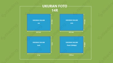 Ukuran Foto 14R (cm, mm, inci, pixel)