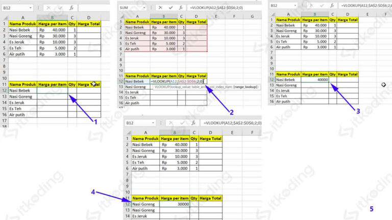 Rumus VLOOKUP Excel (Cara Menggunakan & Contoh Fungsi VLOOKUP)