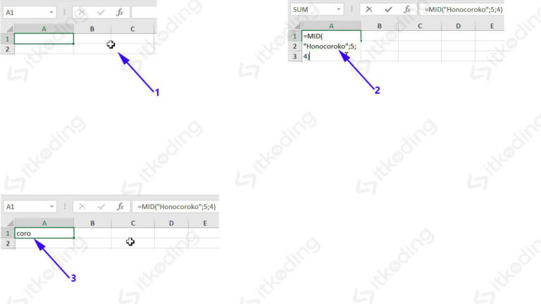 Fungsi MID pada Excel (Cara dan Contoh Rumus MID Excel)