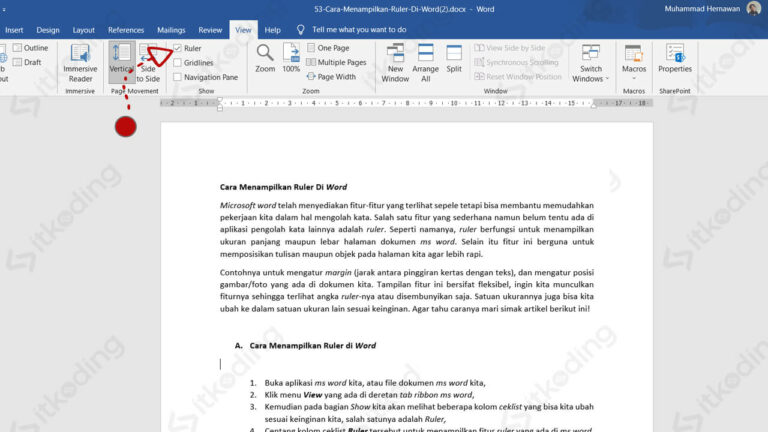 Cara Menampilkan Ruler (Penggaris) di Word yang Hilang