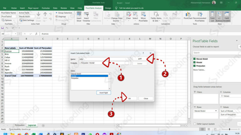 Cara Menambahkan Rumus ke Pivot Table di Excel Cara Menambahkan Rumus ke Pivot Table di Excel