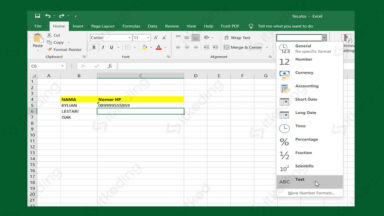 Cara Menampilkan Angka 0 Awal Agar Tidak Hilang di Excel