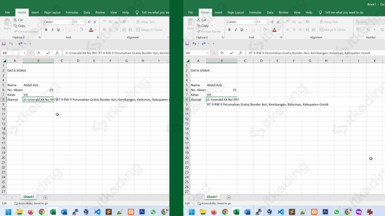 Cara Enter di Excel dalam 1 Cell tanpa Pindah Kolom Cepat