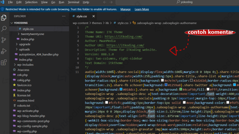 Penulisan Komentar di CSS: Cara Memberi Catatan di Kode CSS