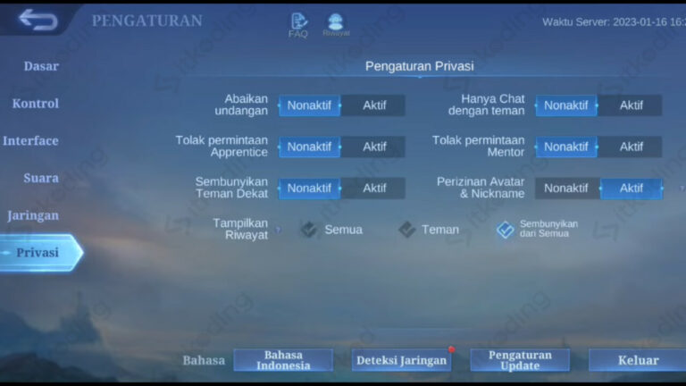 Cara Menyembunyikan Hasil Pertandingan ML Di Versi Terbaru Cara Menyembunyikan Hasil Pertandingan ML Di Versi Terbaru