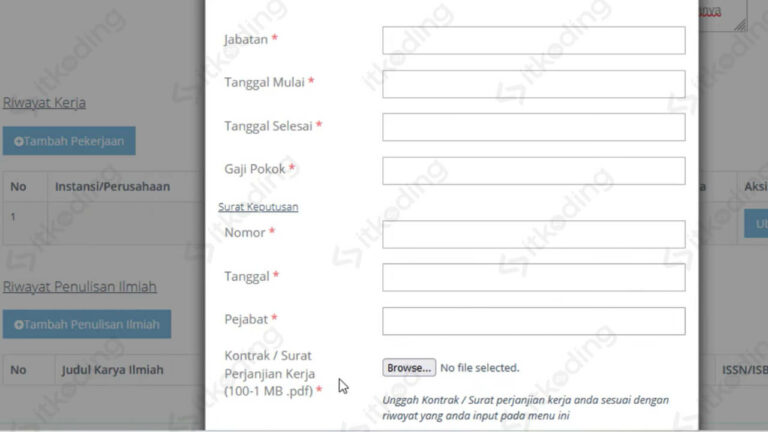 Cara Mengisi Riwayat Pekerjaan di SSCASN 2024 yang Benar