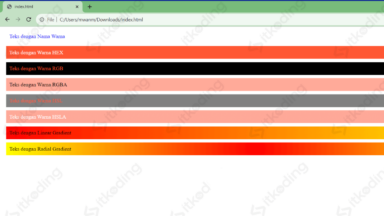 Warna CSS: Format Penulisan Warna Di CSS dan Contohnya