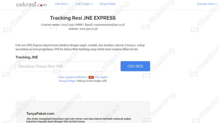 4 Cara Cek Resi JNE (Paket Reguler, Cargo, Trucking)