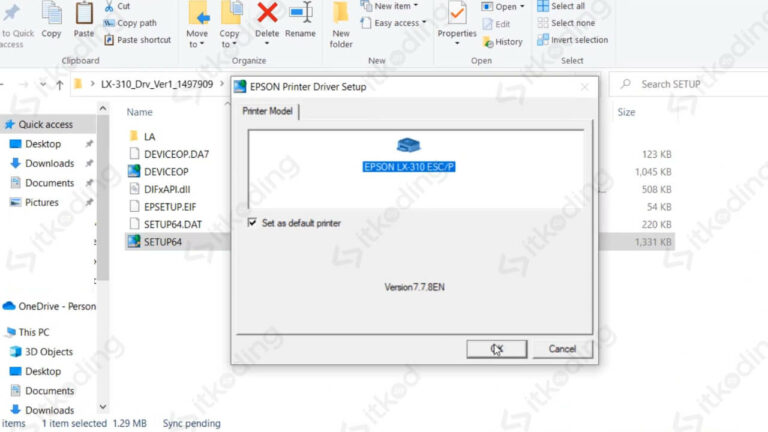 Driver Epson LX-310 Printer Dot Matrix Download & Install