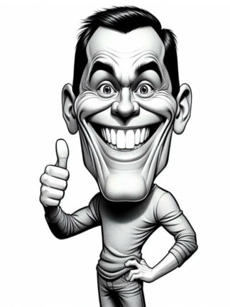 25 Gambar Karikatur Mudah Ditiru yang Lucu dan Keren