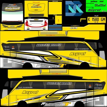 17 Livery Bussid Asyrof SHD, Jb3 Dan Jb5 Lengkap