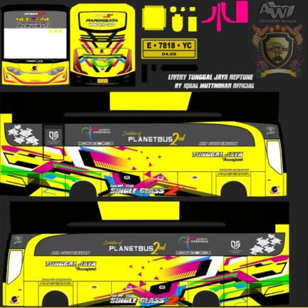 18 Livery Bussid Tunggal Jaya HD, SHD Lengkap dan Jernih
