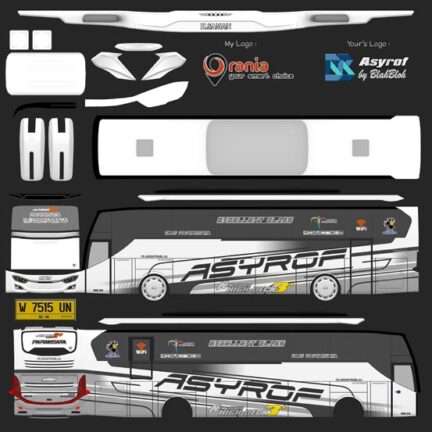 17 Livery Bussid Asyrof SHD, Jb3 Dan Jb5 Lengkap