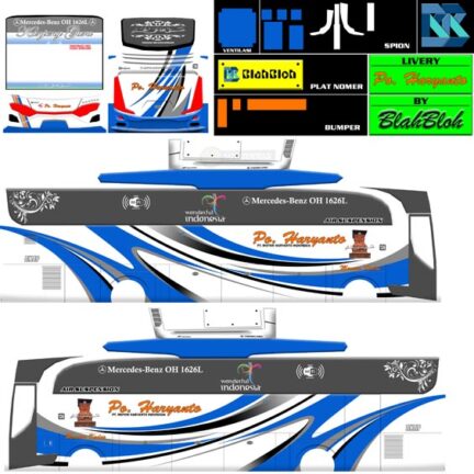 27 Livery Bussid PO Haryanto HD, SHD, XHD, SDD Keren Dan Jernih