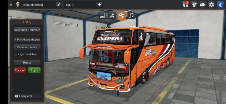 MOD Bussid Casper terbaru dan Livery Lengkap