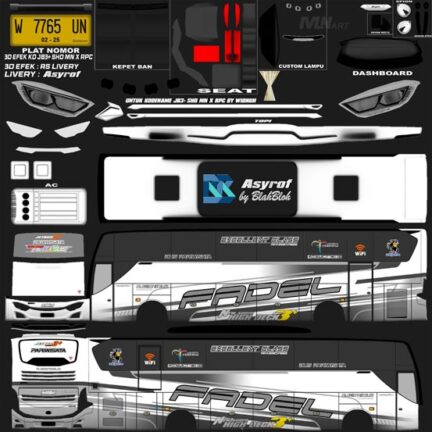 17 Livery Bussid Asyrof SHD, Jb3 Dan Jb5 Lengkap