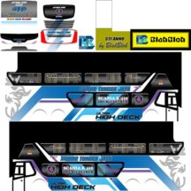 45 Livery BUSSID Bimasena SDD (Double Decker) Jernih Terlengkap