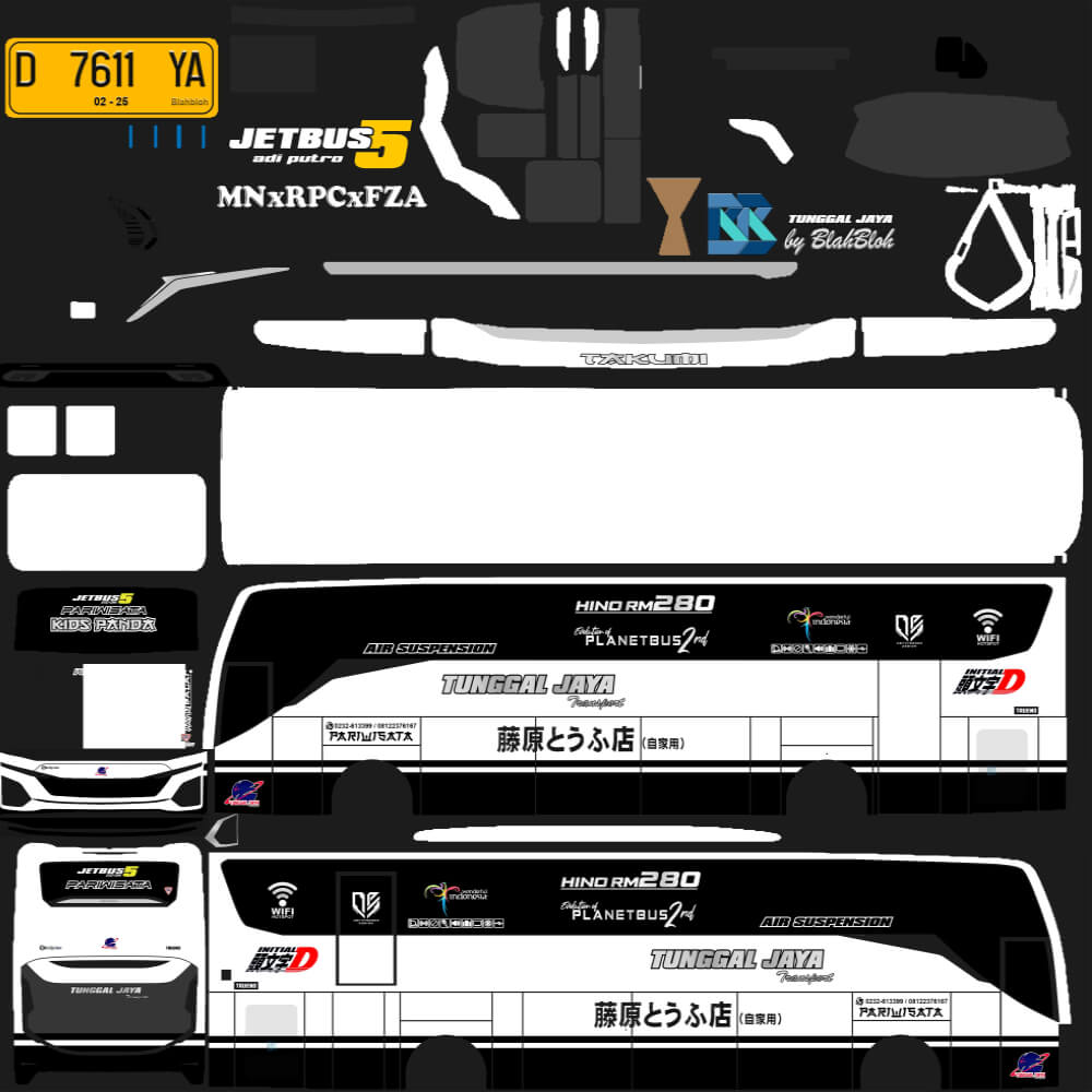 500+ Livery BUSSID HD, SHD, XHD Jernih Download PNG