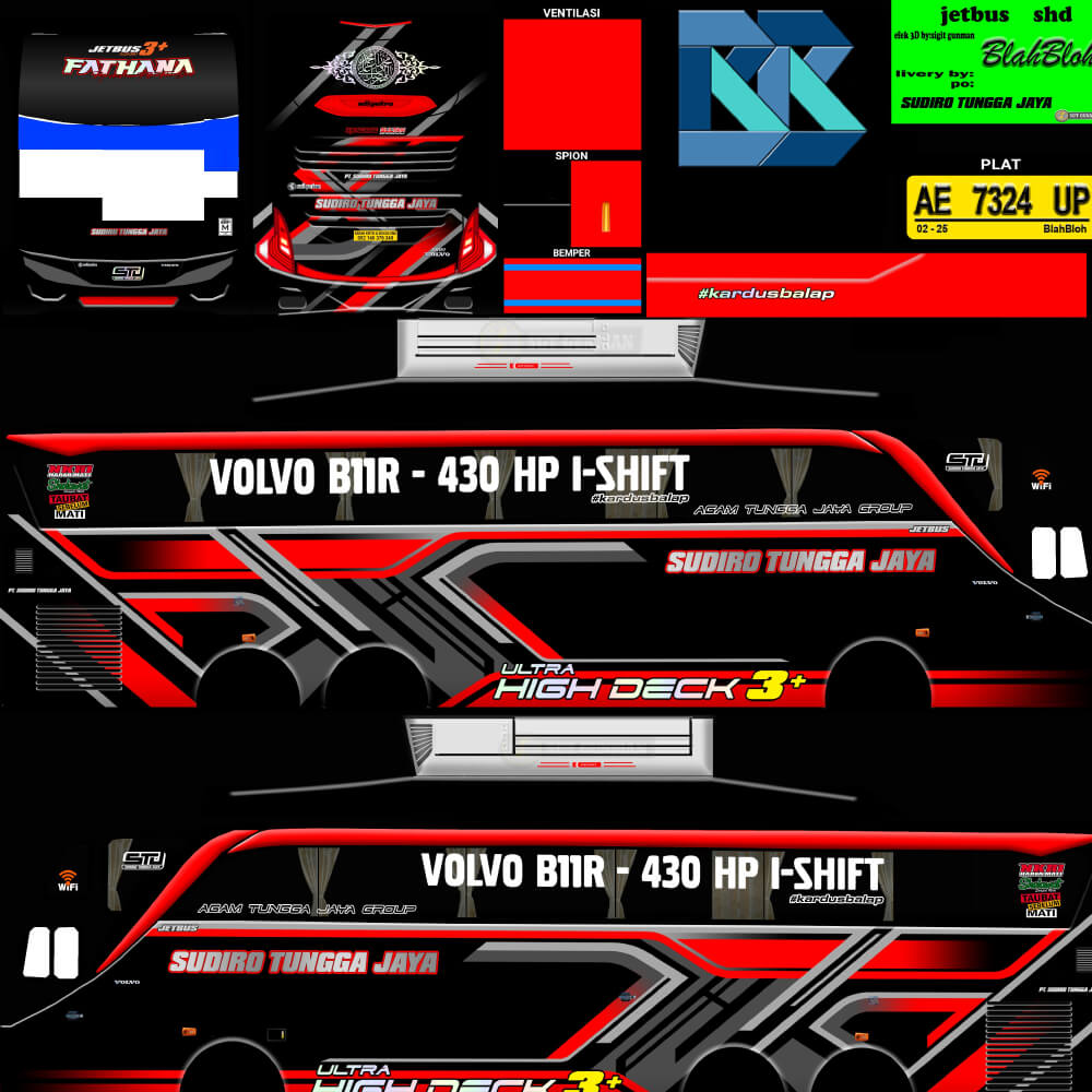500+ Livery BUSSID HD, SHD, XHD Jernih Download PNG