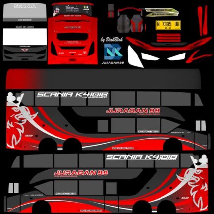 45 Livery BUSSID Bimasena SDD (Double Decker) Jernih Terlengkap