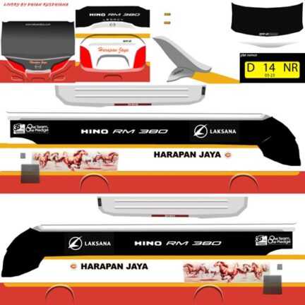 12 Livery Bussid Harapan Jaya HD, SHD, JB3 Keren Lengkap