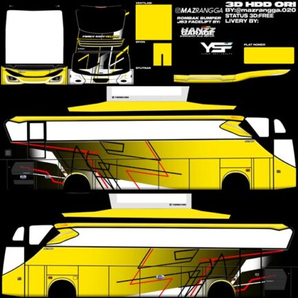 11 Livery Bussid Polos HD dan SHD Keren Siap Edit