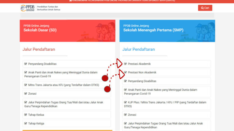 Cara Memilih Sekolah Untuk Jalur Prestasi SMP, SMA dan SMK PPDB Jakarta 2024