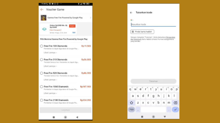 Cara Top Up FF Di Shopee Untuk Beli Diamond dan Voucher